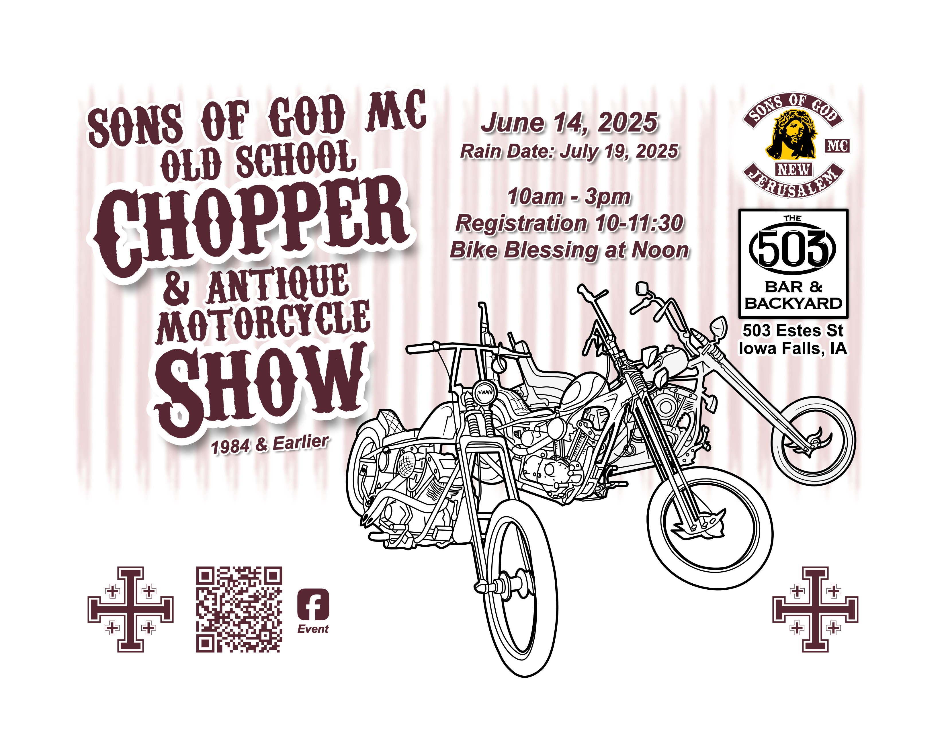 SOGMC Iowa - Old School Chopper Show - Sons of God Motorcycle Club
